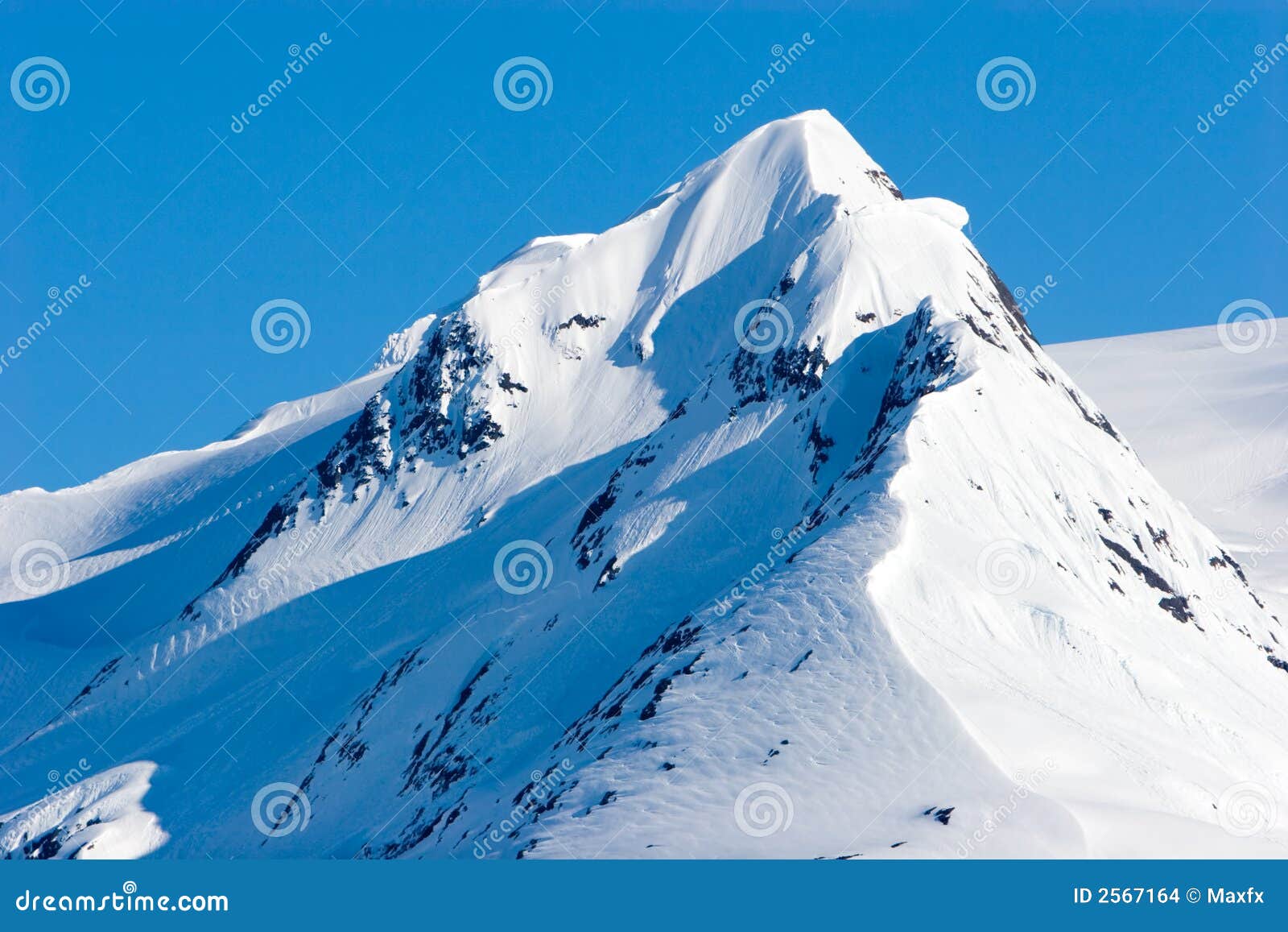 Snowy Alaska Mountain Peaks Stock Photo - Image of alaskan, vacation ...