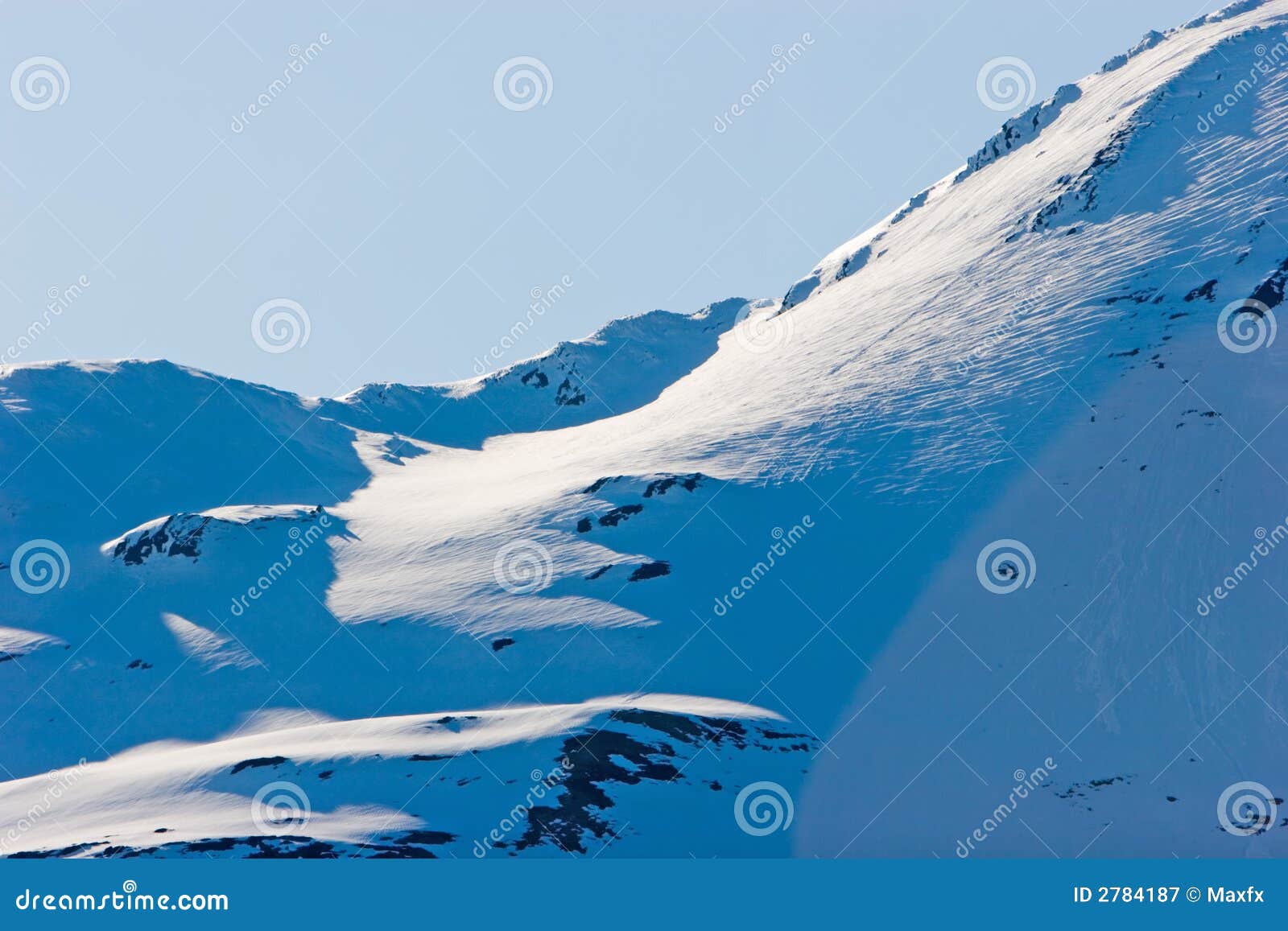 Snowy Alaska Mountain Peaks Stock Image - Image of warming, scenery ...