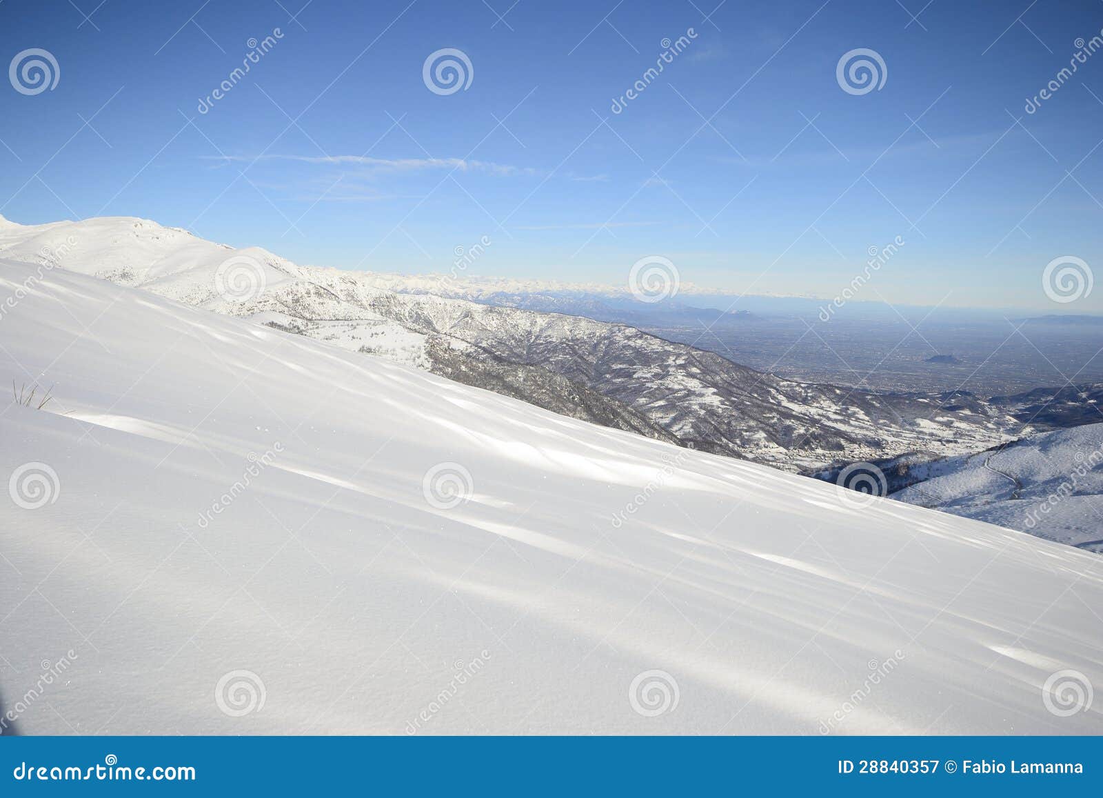 Snowy alpine landscape stock image. Image of lens, mountain - 28840357