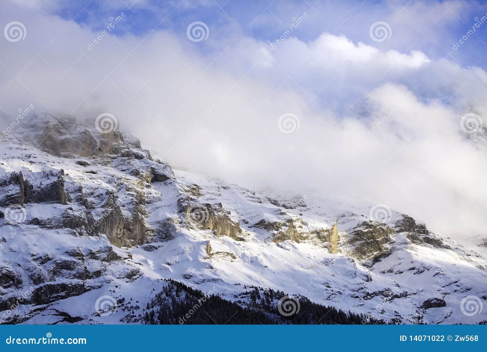 Snowy Alps stock photo. Image of landscape, cloud, rock - 14071022
