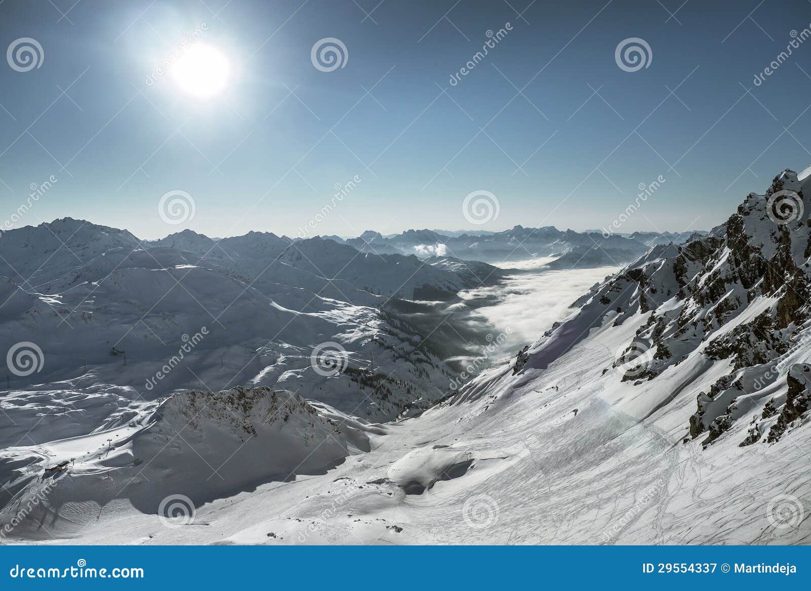 Snowy Alps stock image. Image of snowy, valley, frost - 29554337