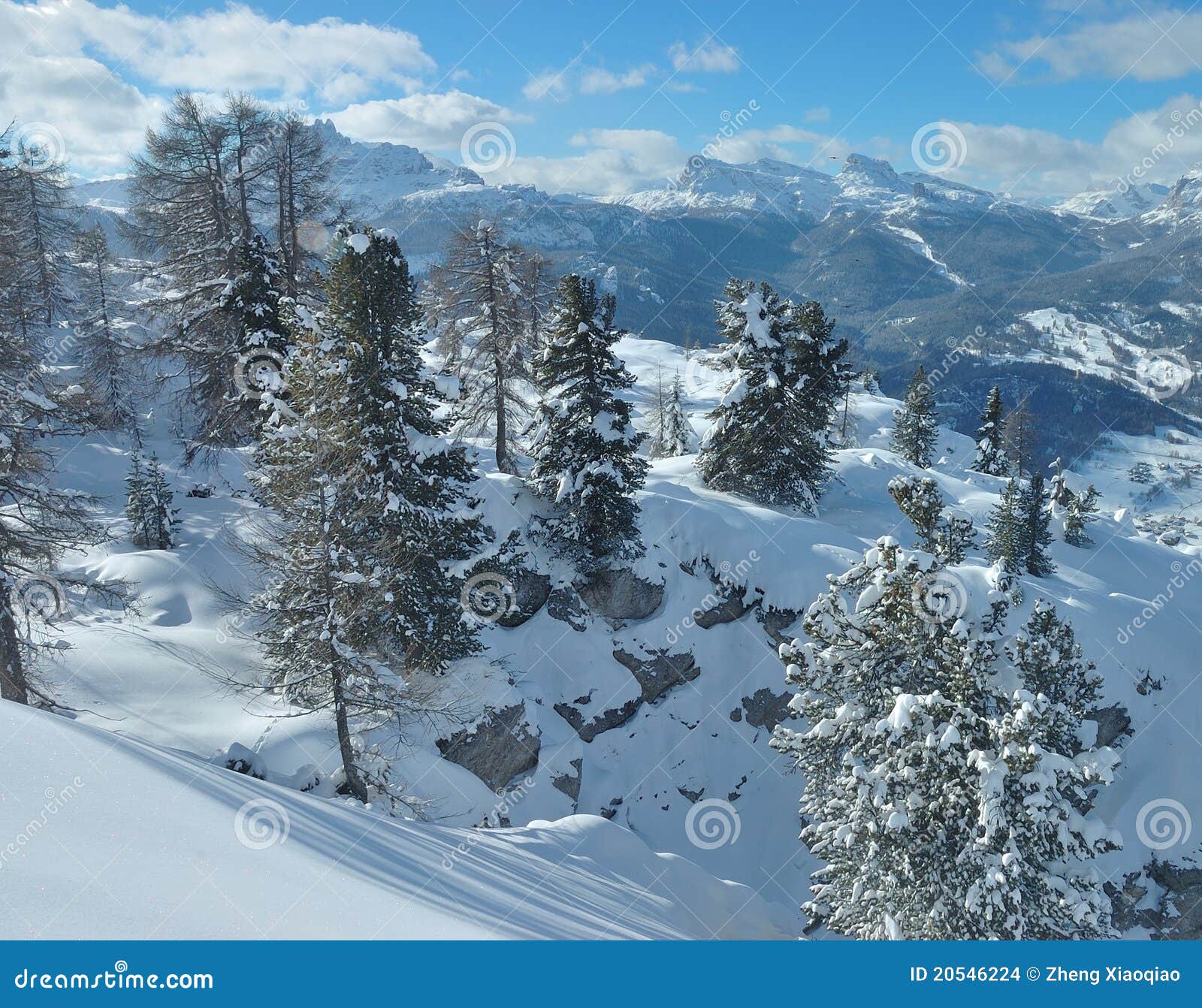 Snowy Alps Mountain stock photo. Image of austria, holidays - 20546224