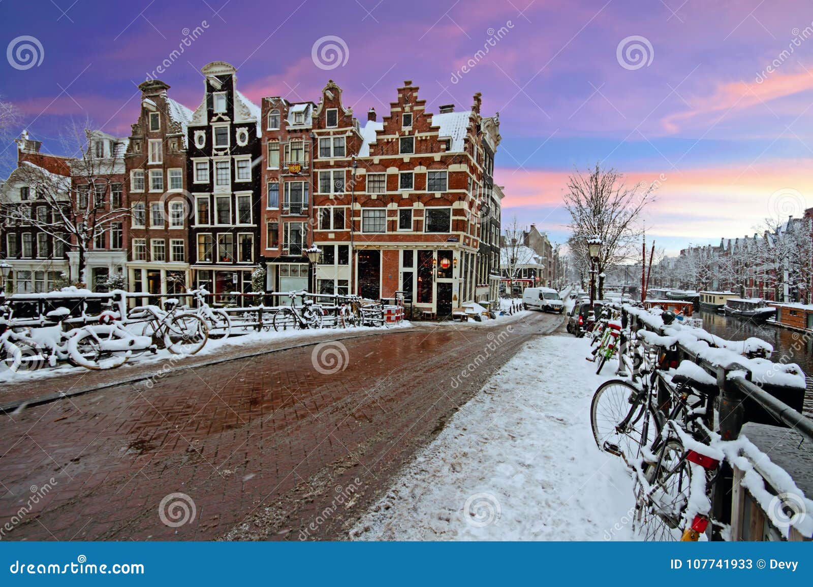 Snowy Amsterdam in the Netherlands in Winter Editorial Stock Photo ...