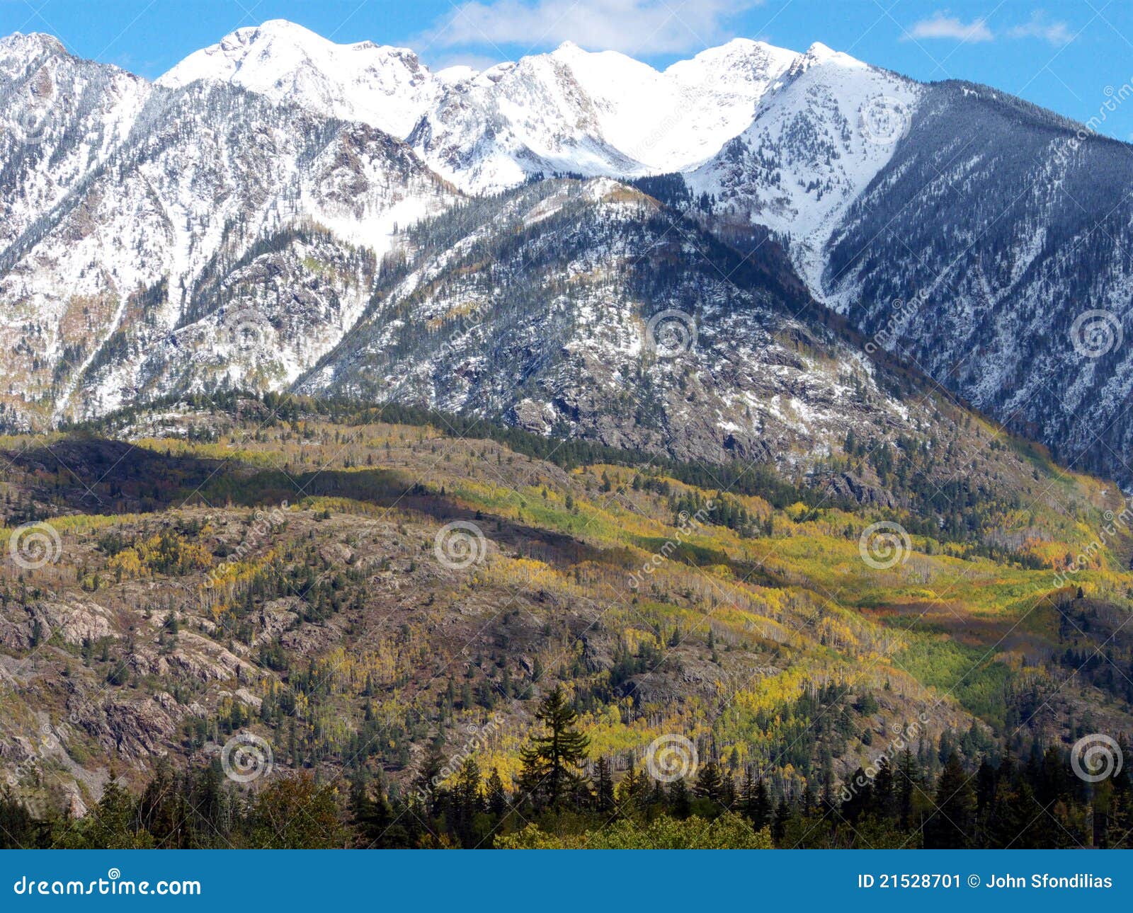 Snowy Autumn stock image. Image of rockies, colorado - 21528701
