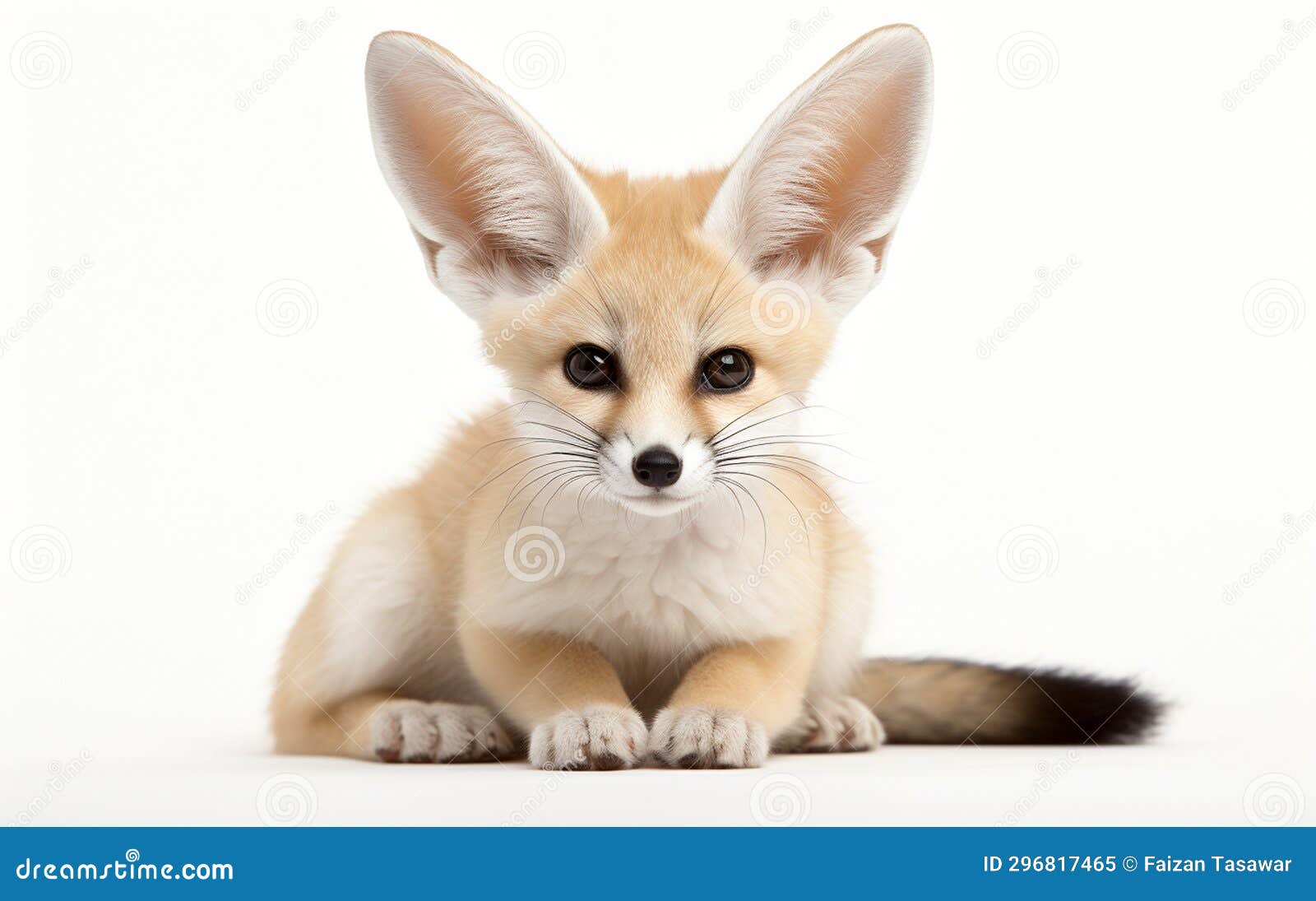 Snowy Background Fennec Fox -Generative Ai Stock Illustration ...