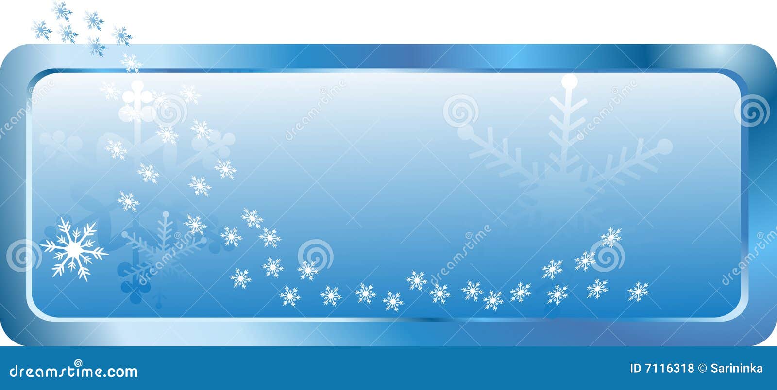 Snowy banner stock vector. Illustration of weather, christmas - 7116318