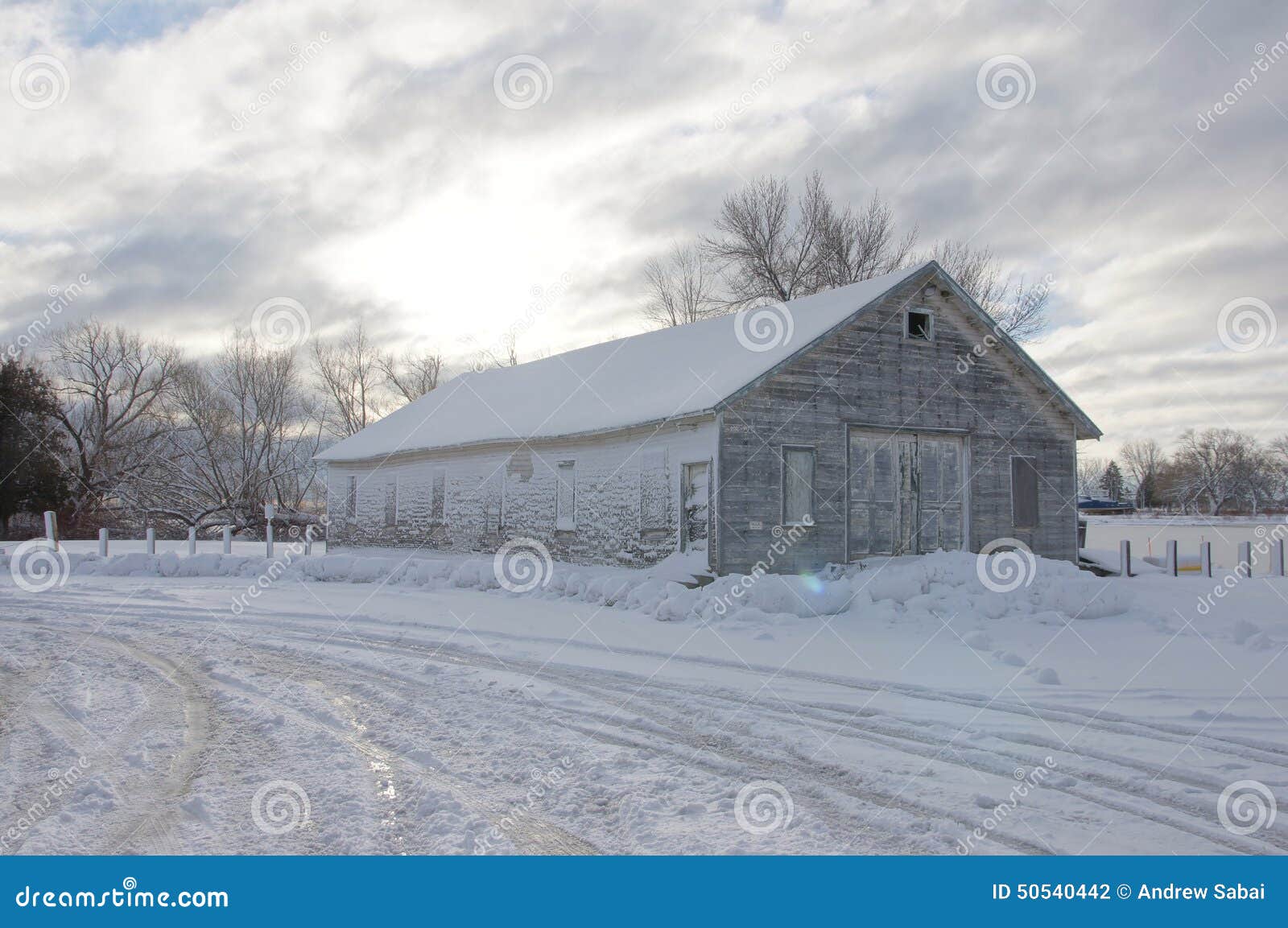 Snowy Barn stock photo. Image of snowstorm, freshly, barn - 50540442