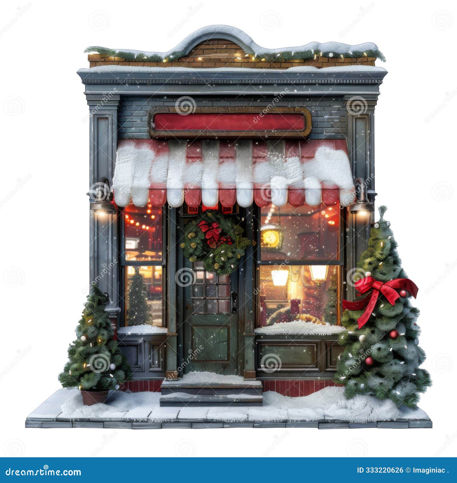 Storefront With Christmas Gifts Sale. Store And Storefront Window ...