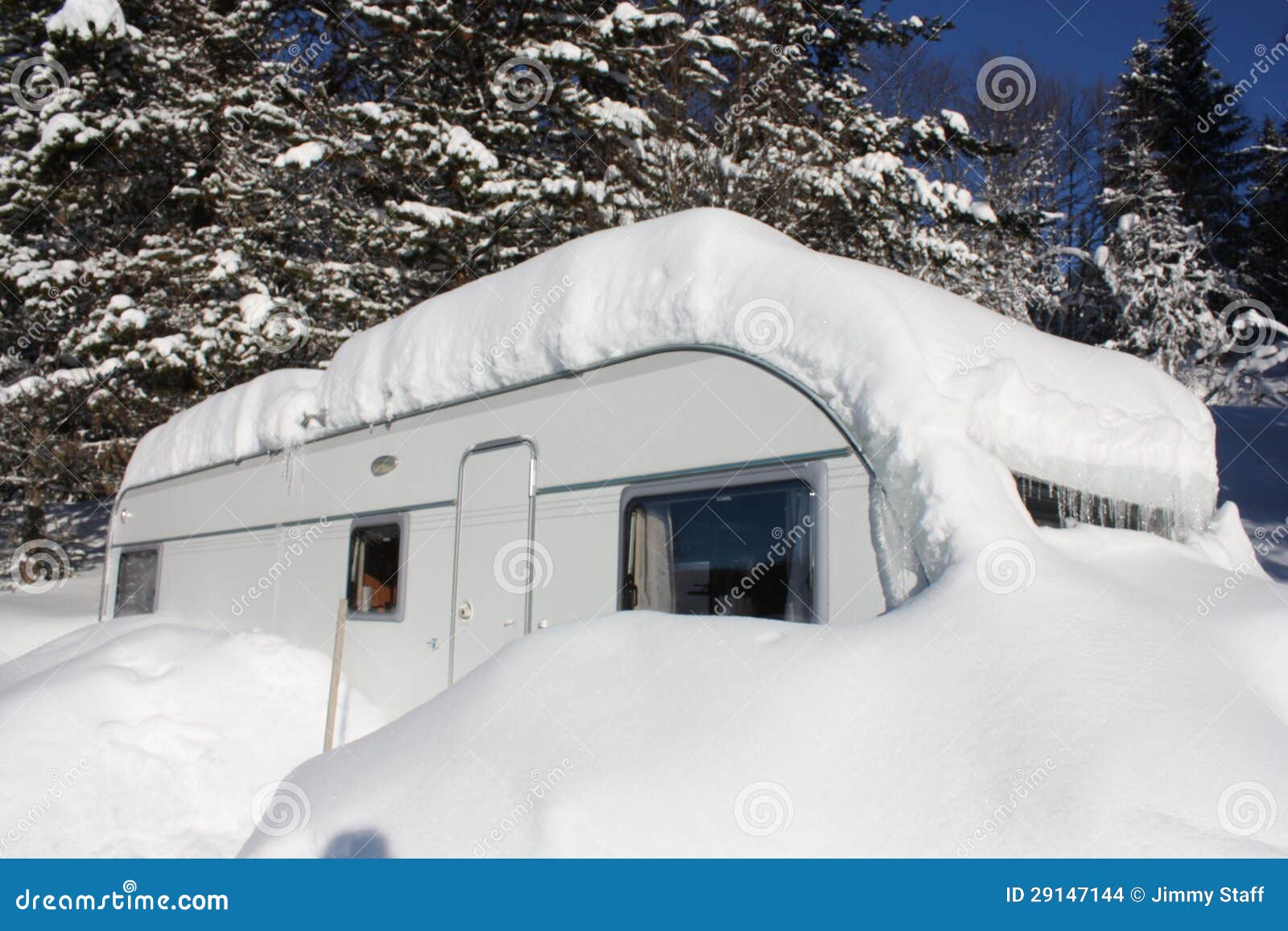 Snowy caravan stock photo. Image of sweden, snow, oversnowed - 29147144