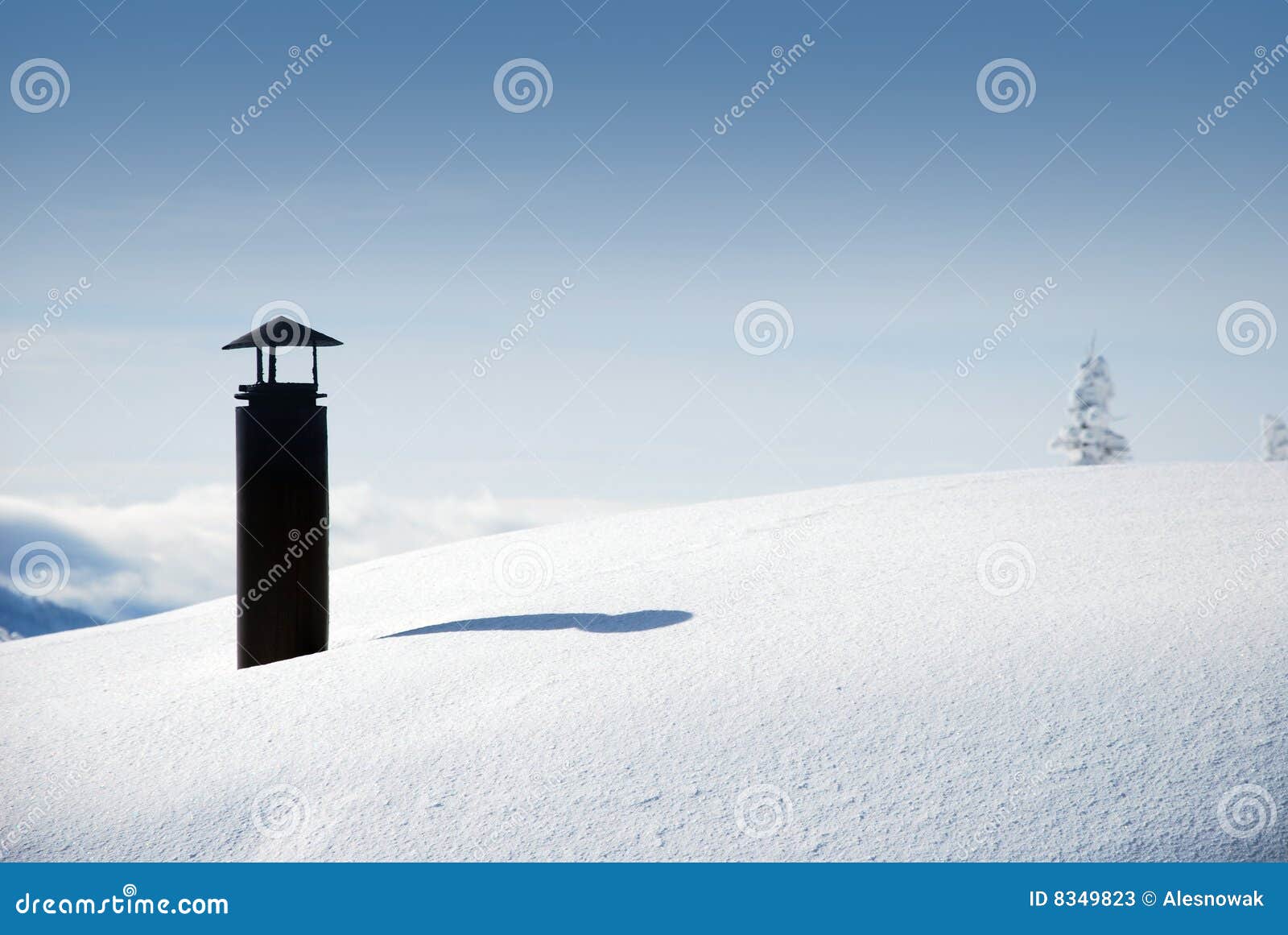 Snowy chimney stock image. Image of architect, chimney - 8349823