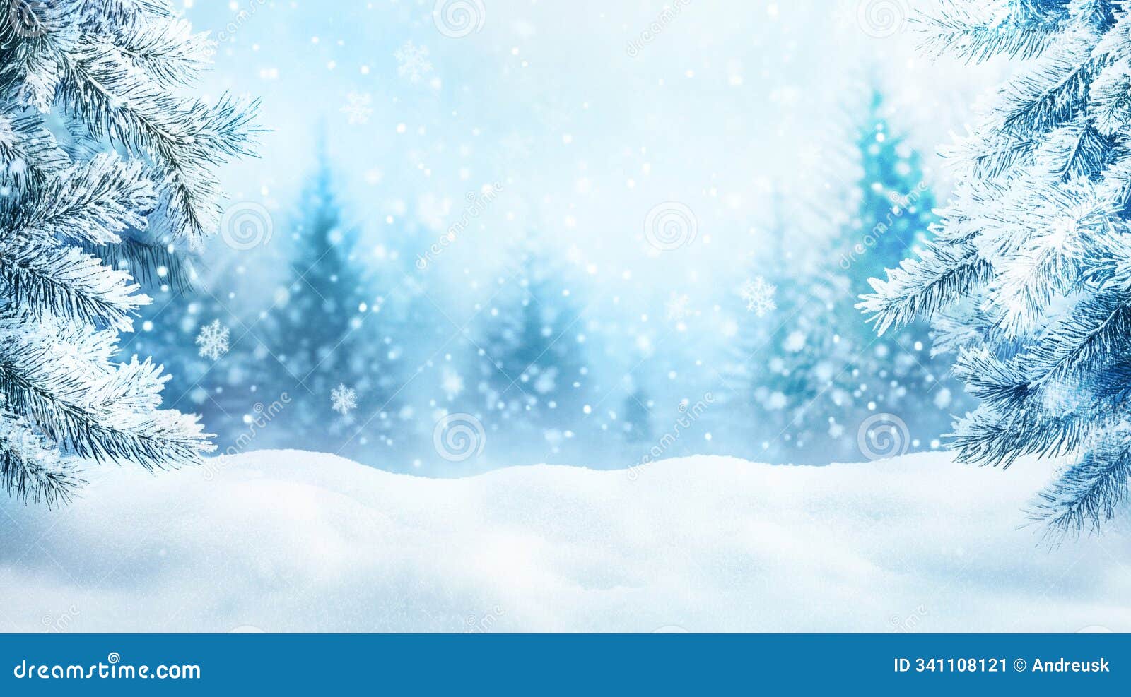 Effect - Falling Christmas Shining Snow. Snowstorm Or Blizzard. Heavy ...