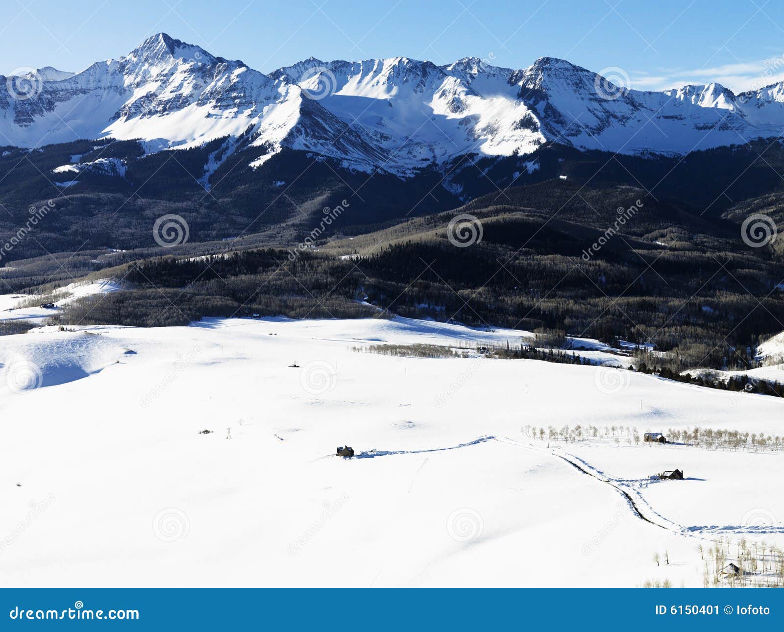 Snowy Colorado Mountain Landscape. Stock Image - Image of color, states ...