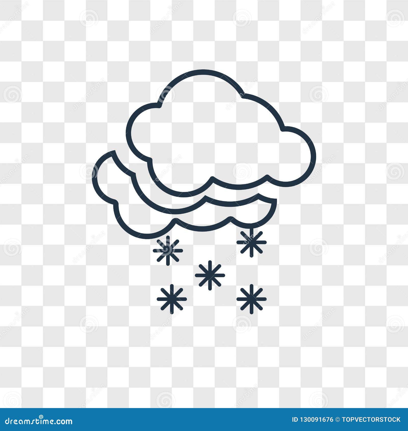 Snowy Linear Icon. Modern Outline Snowy Logo Concept On White Ba Vector ...