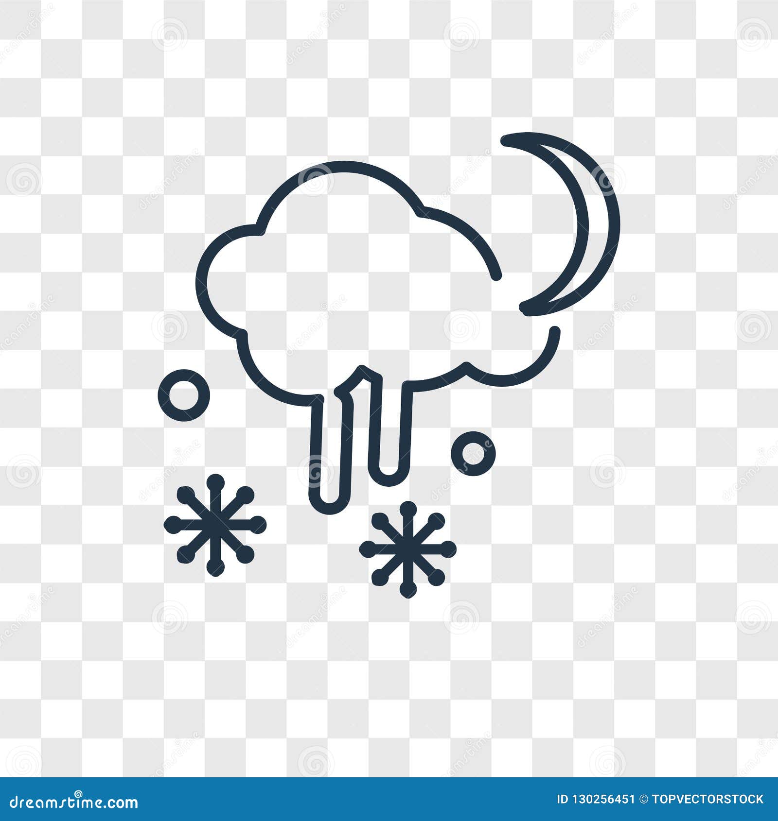 Snowy Linear Icon. Modern Outline Snowy Logo Concept On White Ba Vector ...