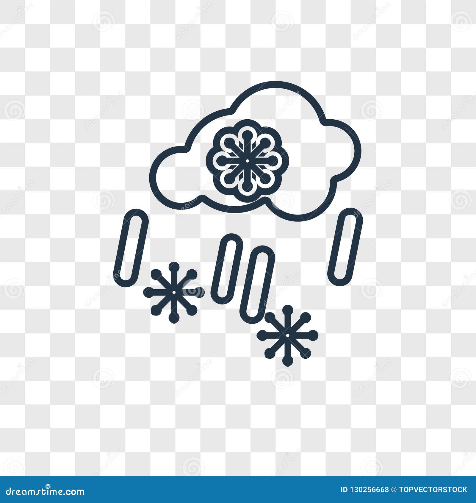 Snowy Linear Icon. Modern Outline Snowy Logo Concept On White Ba Vector ...