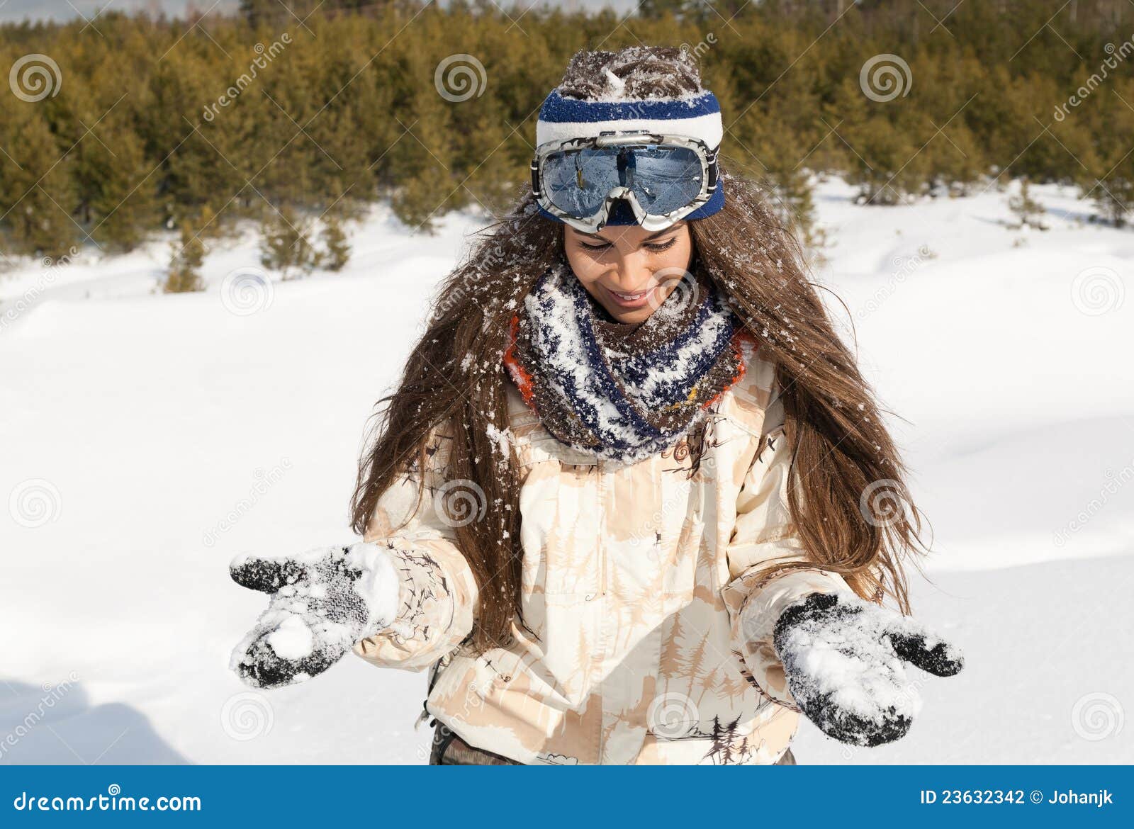 Snowy face stock photo. Image of cheerful, active, head - 23632342