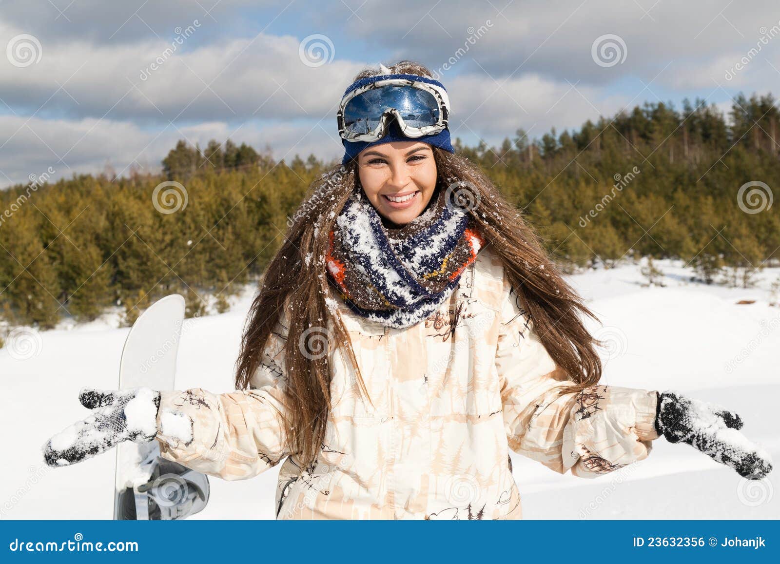Snowy face stock photo. Image of girl, scarf, frozen - 23632356