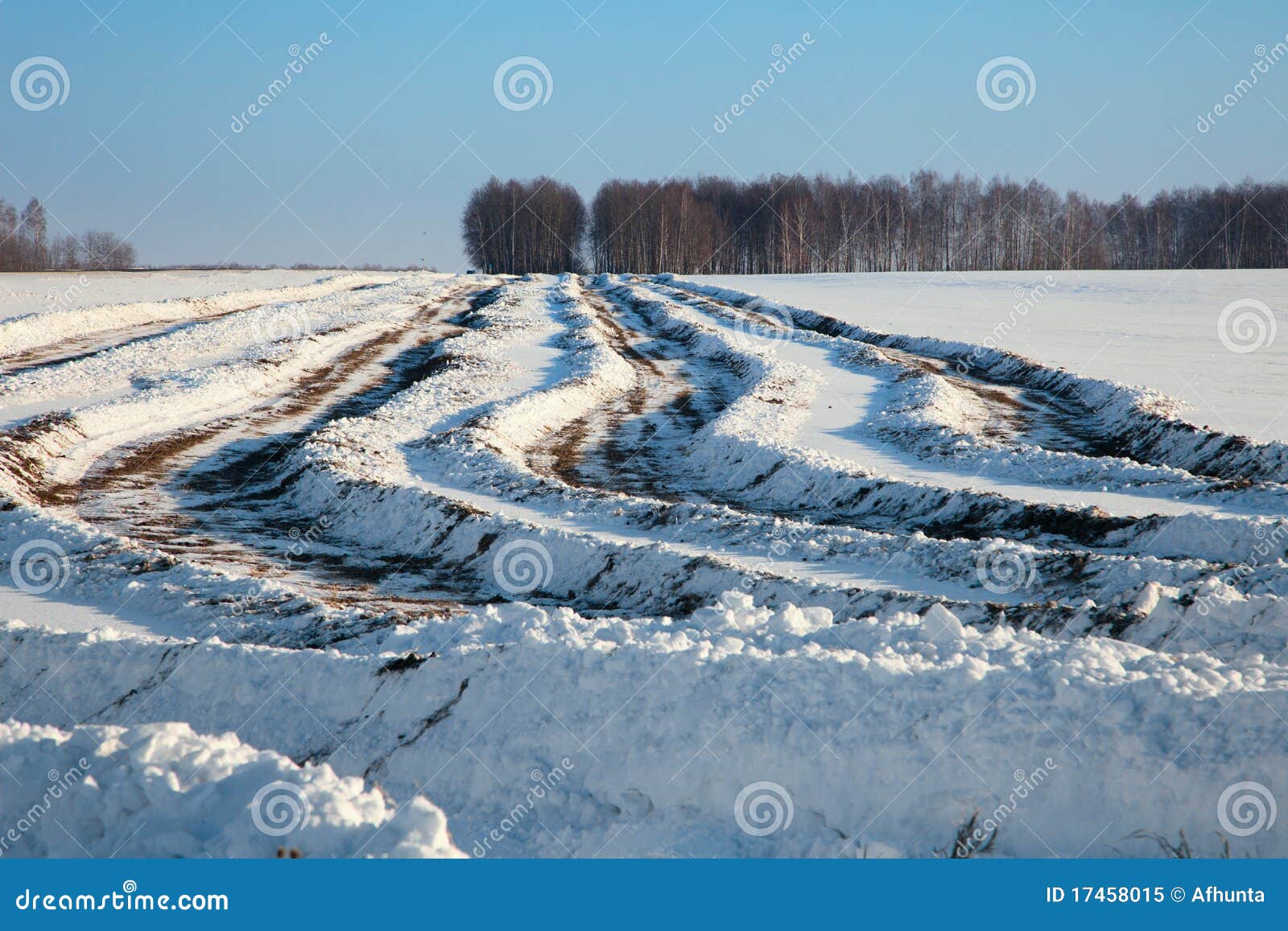 Snowy field stock image. Image of rural, dusk, retention - 17458015