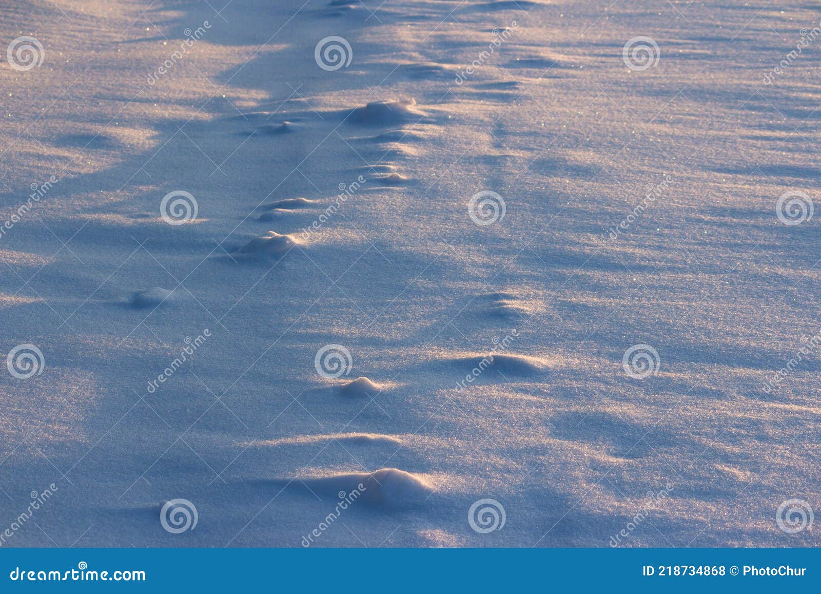 Snowy Field with Bumps of Snow Stock Photo - Image of bright, snowy ...