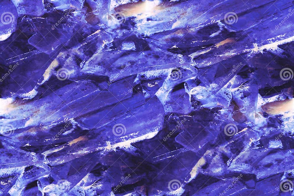 Snowy Floating Ice Formations Stock Image - Image of formation, violet ...