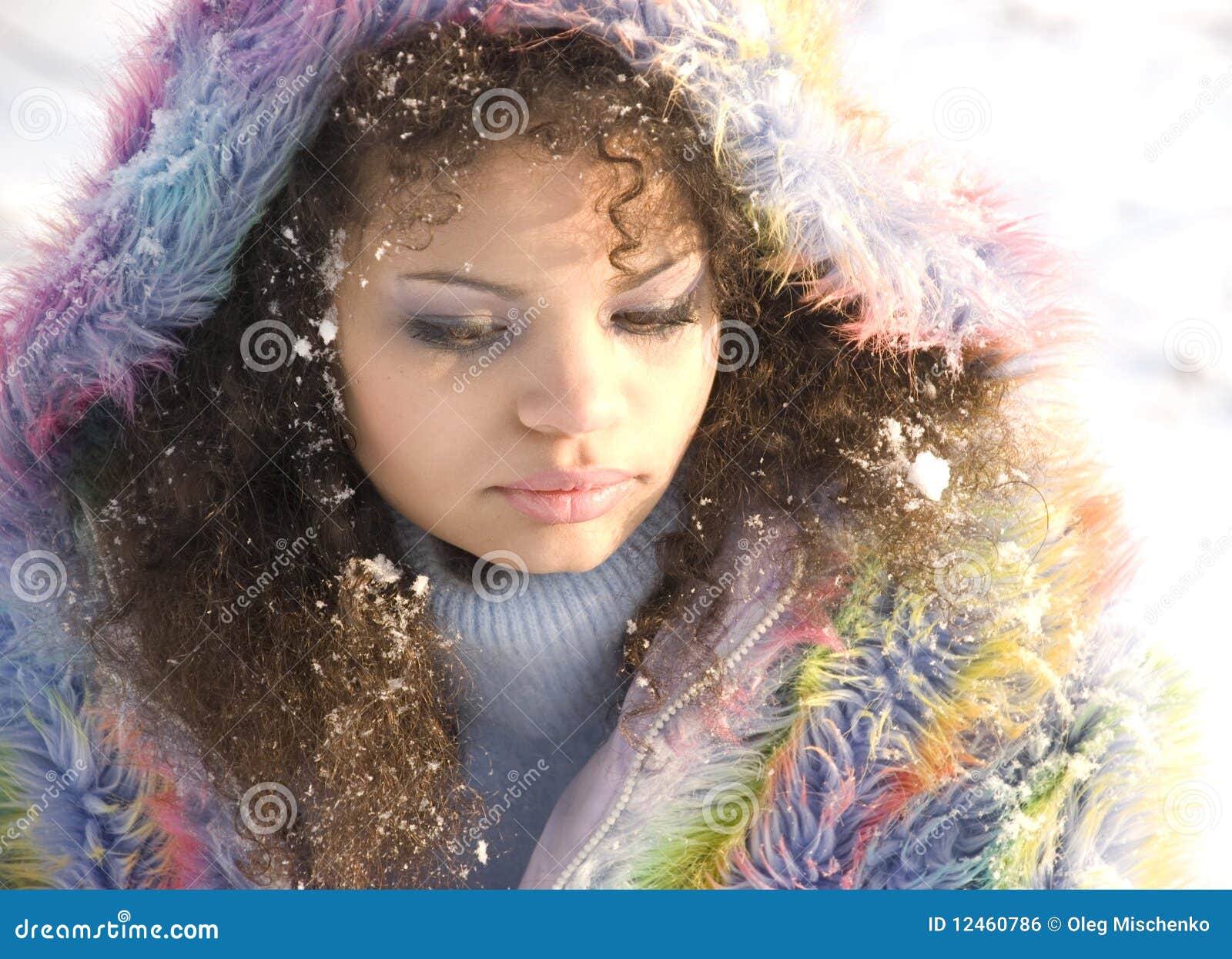 Snowy Girl stock photo. Image of girl, weather, bright - 12460786