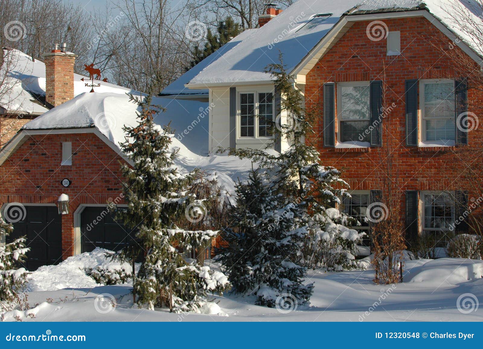 Snowy House stock photo. Image of snow, storm, house - 12320548