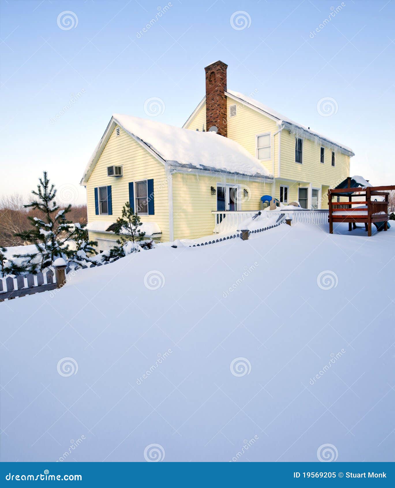Snowy House stock image. Image of england, snowy, america - 19569205