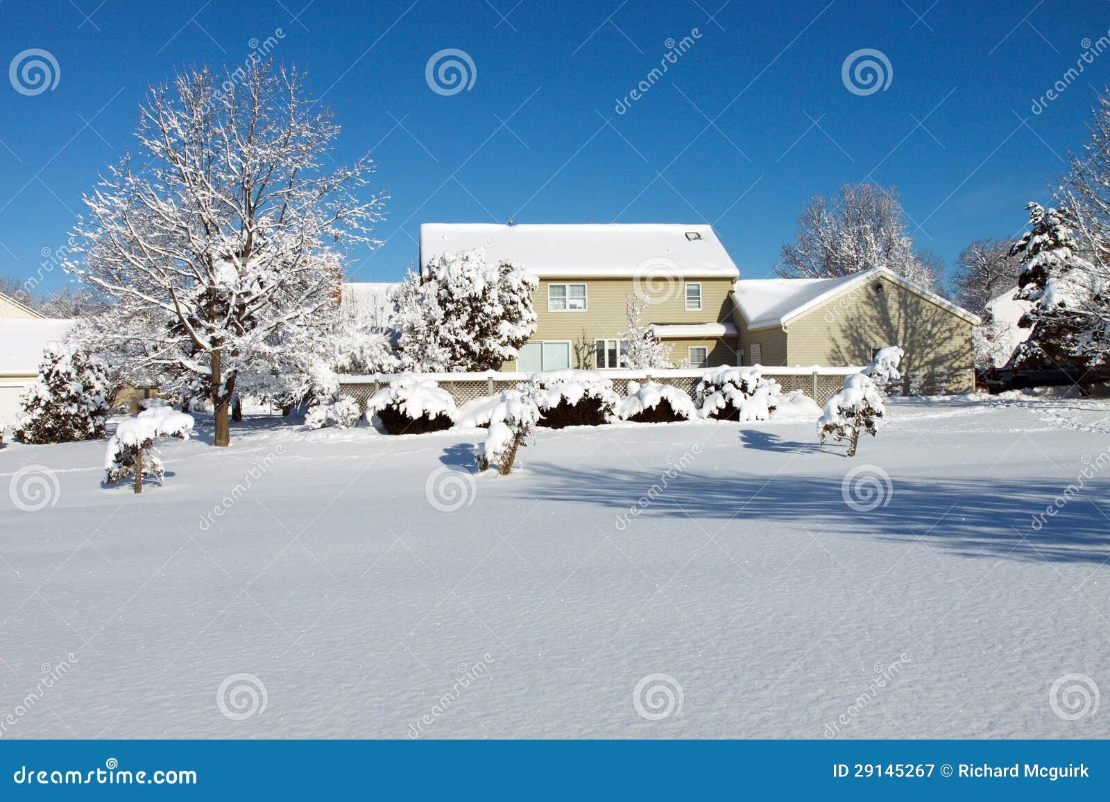 Snowy house stock image. Image of roof, grey, copyspace - 29145267