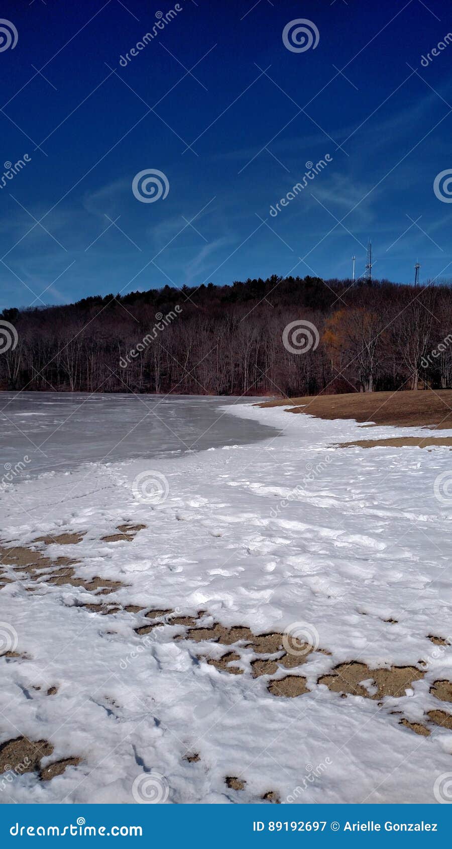 Snowy lakes stock image. Image of snowy, falls, piece - 89192697