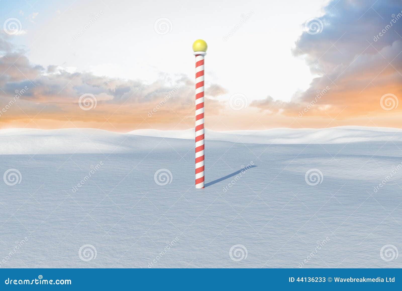 Snowy land scape with pole stock illustration. Illustration of polar ...