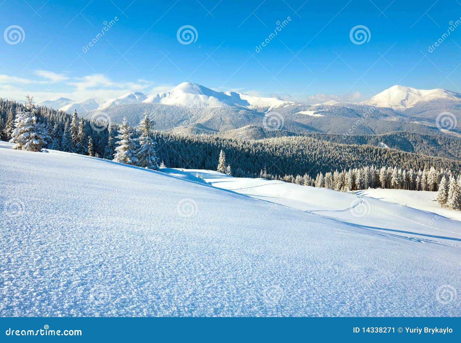 Snowy landscape stock image. Image of landscape, cloud - 14338271