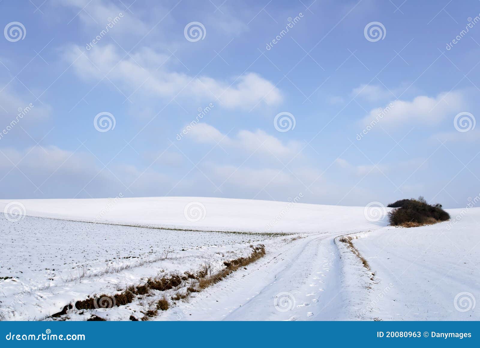 Snowy landscape stock image. Image of field, winter, frost - 20080963