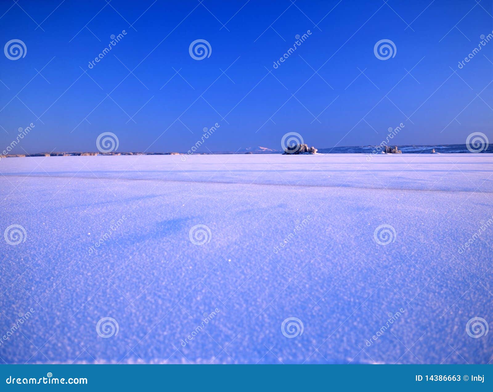 Snowy Landscape and Blue Sky Stock Image - Image of purity, blizzard ...