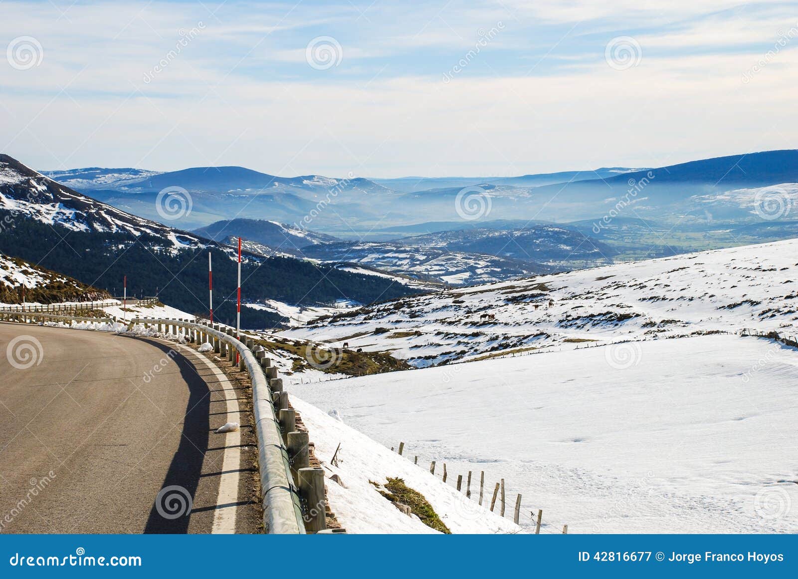 Snowy Landscape stock image. Image of country, spain - 42816677