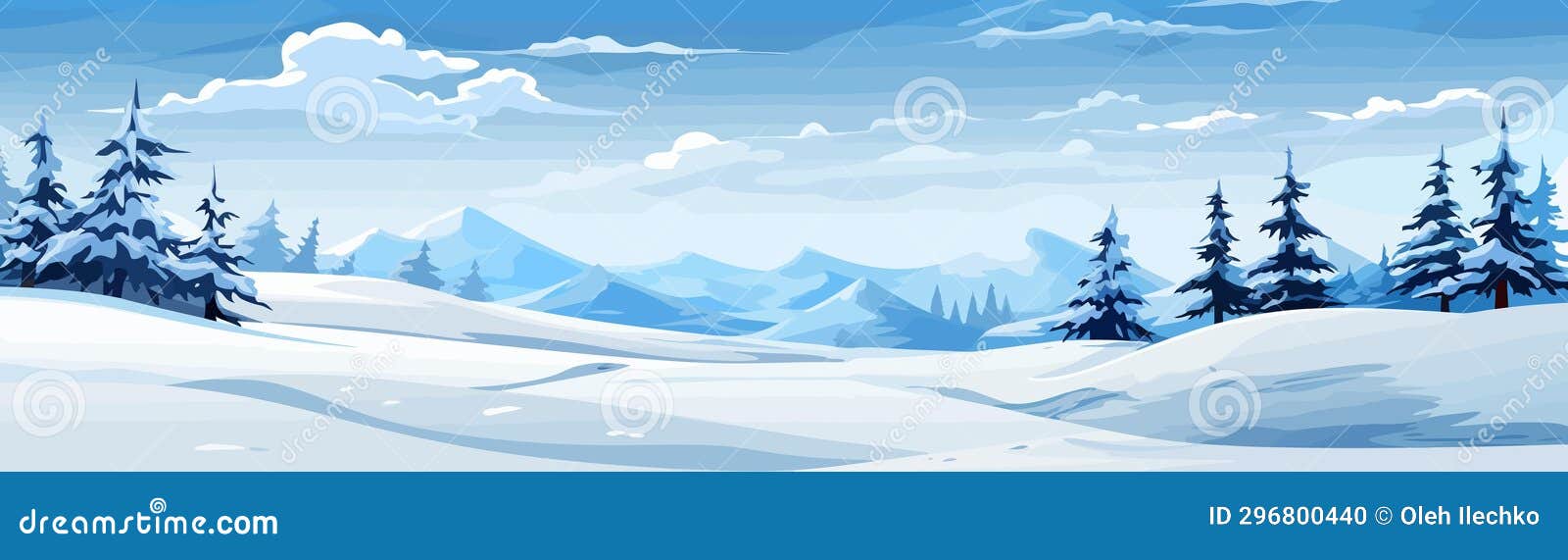 Snowy Landscape Vector Flat Minimalistic Isolated Illustration Stock ...