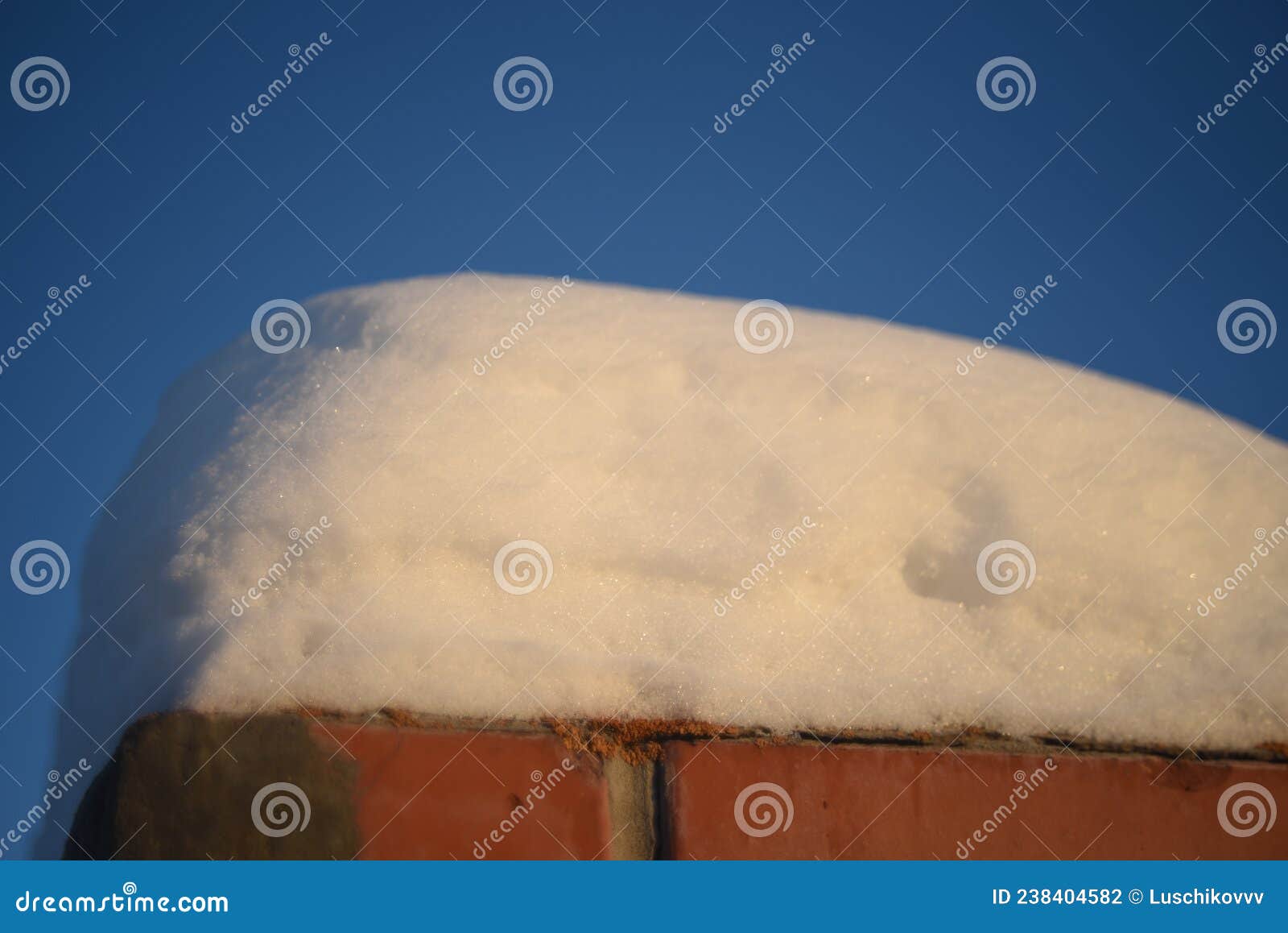 Snowy Landscapes and Snow Close-up in Sunbeams. Grass and Objects in ...