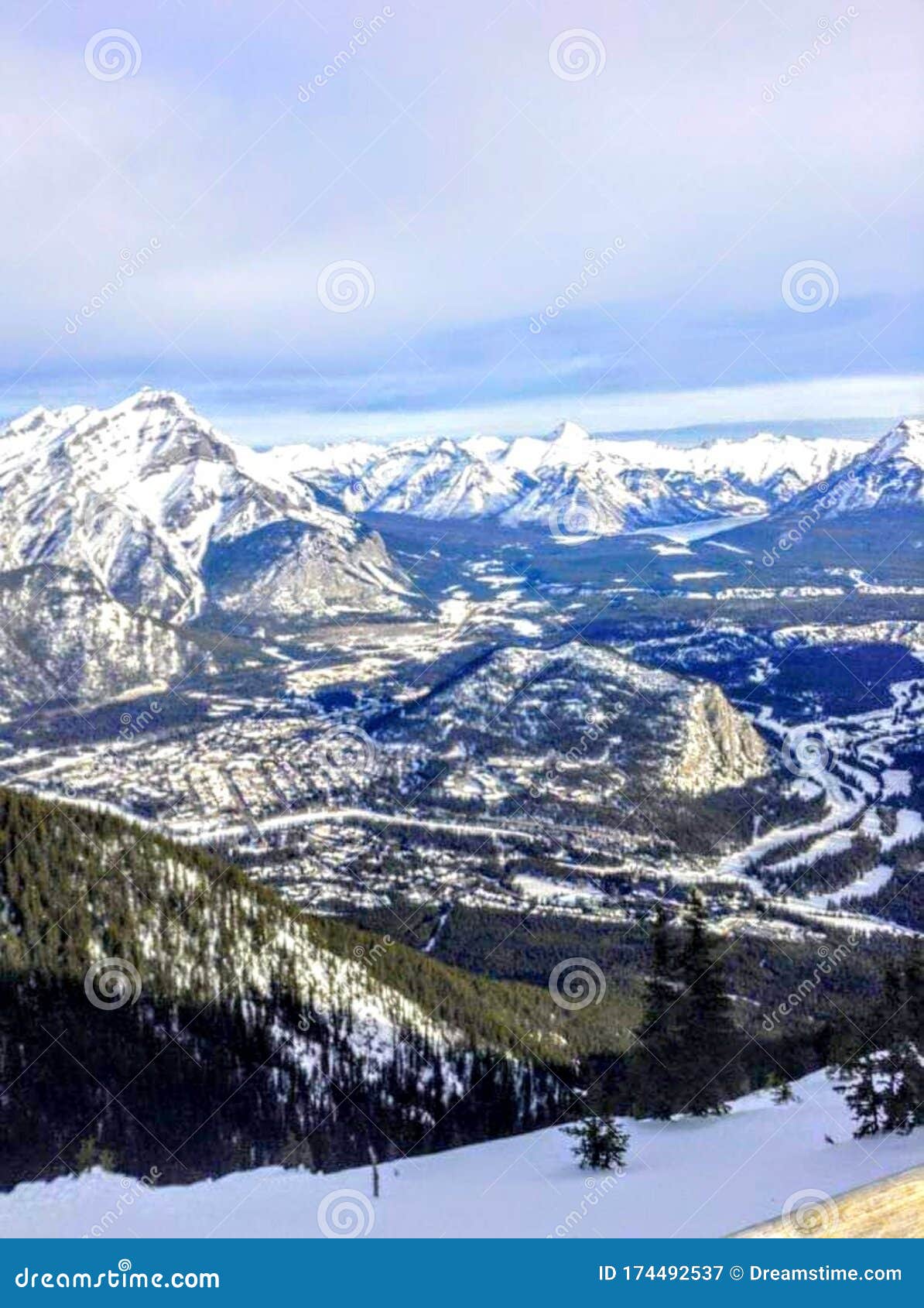 Snowy Mountain in Canada stock image. Image of nature - 174492537