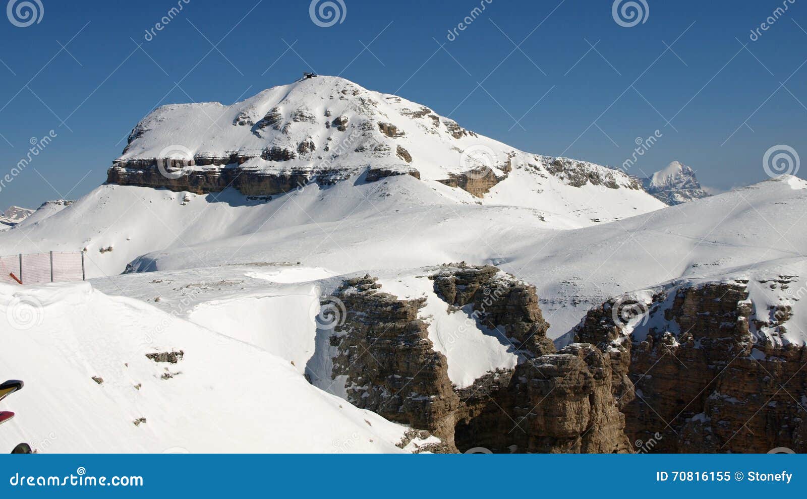 Snowy mountain hill stock image. Image of weather, peak - 70816155