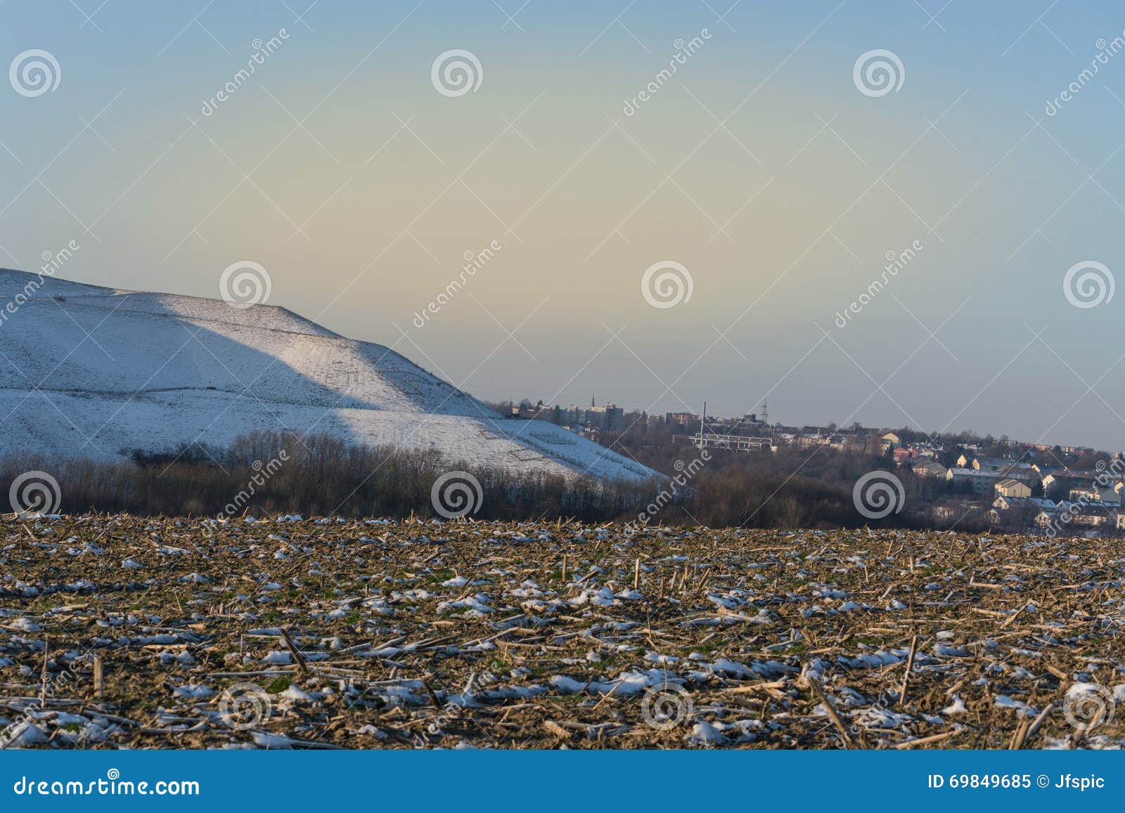 Snowy Mountain a landfill stock image. Image of hills - 69849685