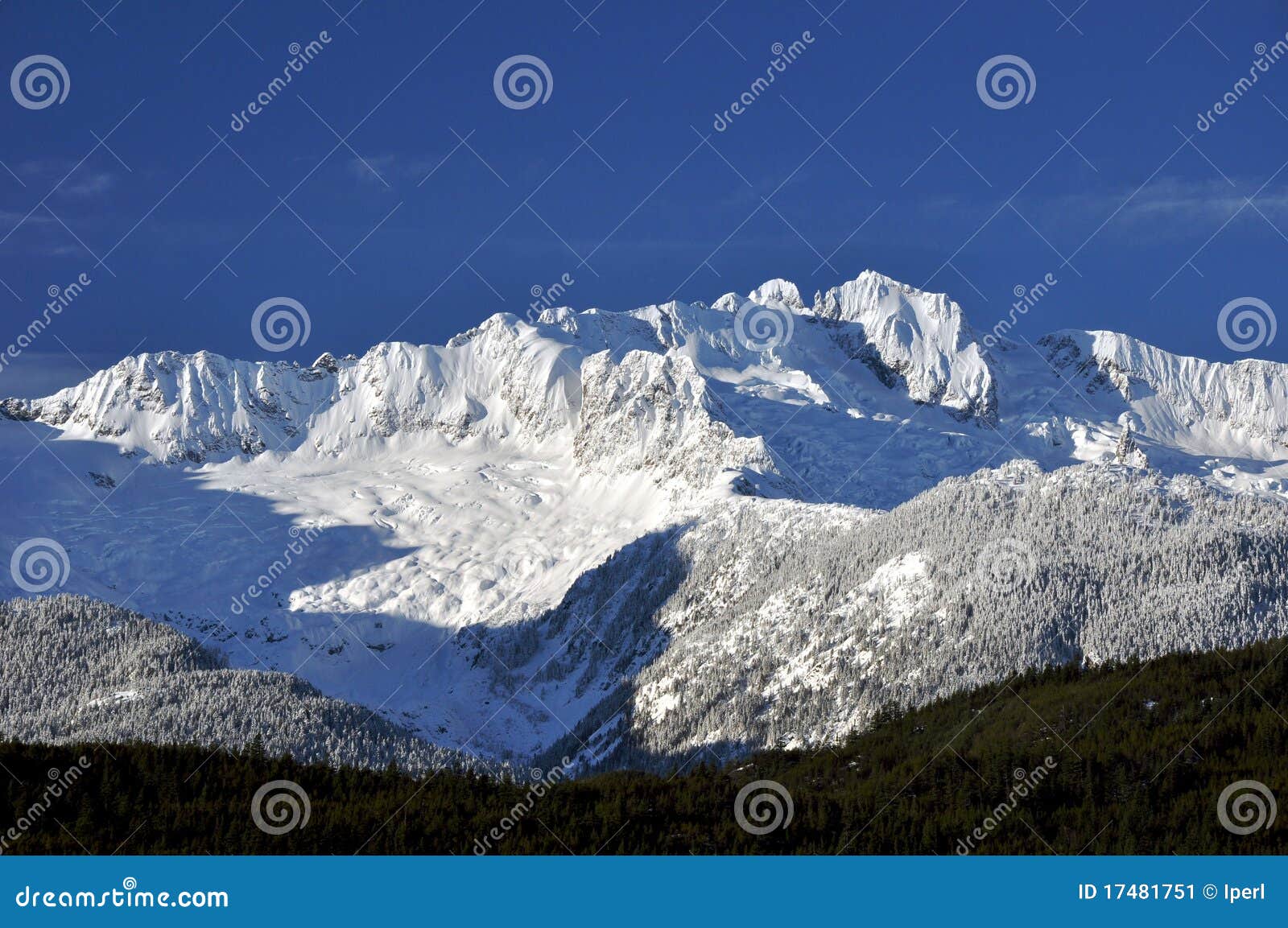 Snowy mountain range stock image. Image of scenic, view - 17481751