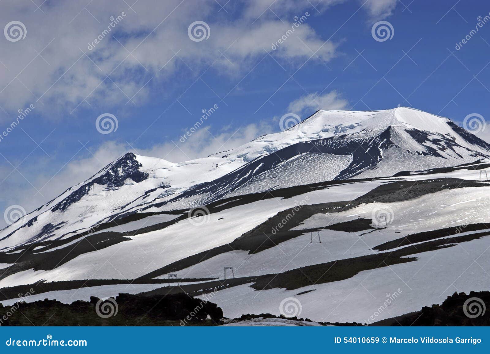 Snowy Mountain Range Chillan, Chile Stock Image - Image of nature ...