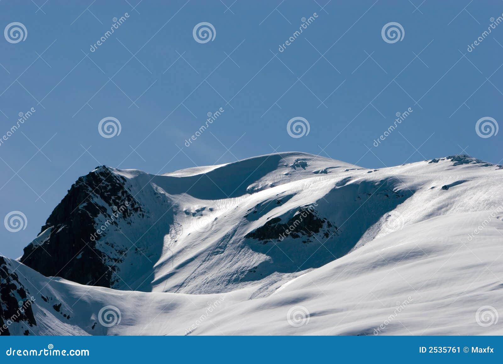 Snowy mountain top stock image. Image of natural, frontier - 2535761