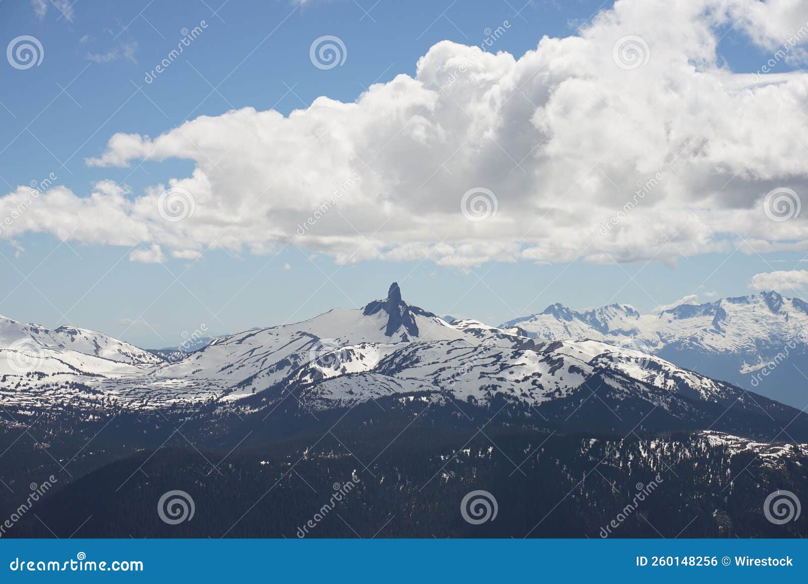 Snowy Mountains on a Cloudy Day Stock Photo - Image of snowy, trekking ...
