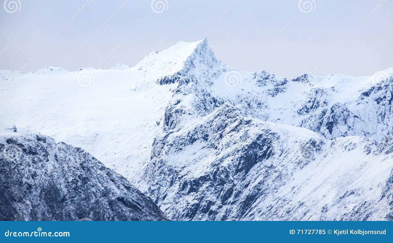 Snowy Mountains in Cold Arctic Environment Stock Image - Image of snowy ...