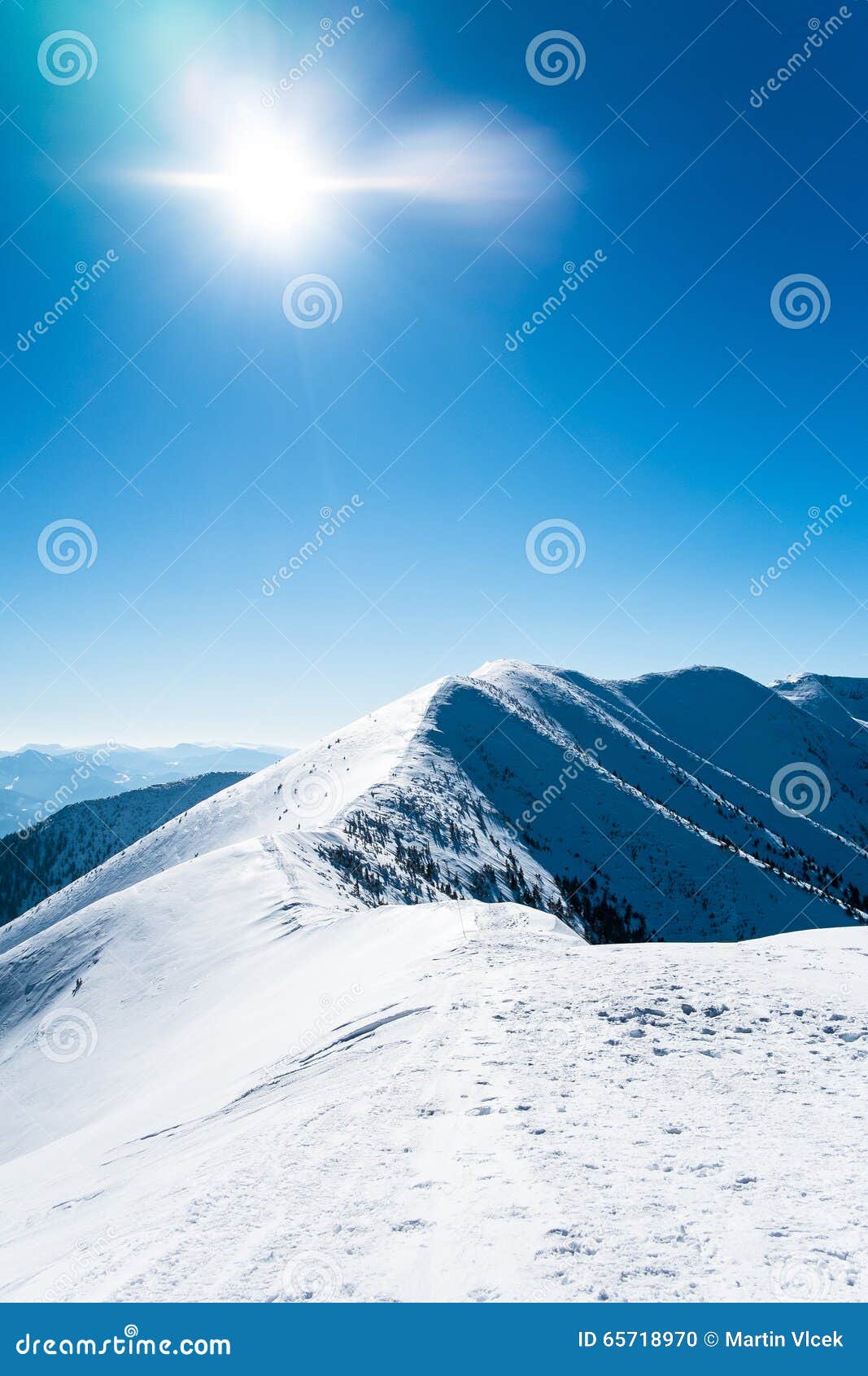 Snowy Mountains with the Sun Stock Photo - Image of sports, snowy: 65718970