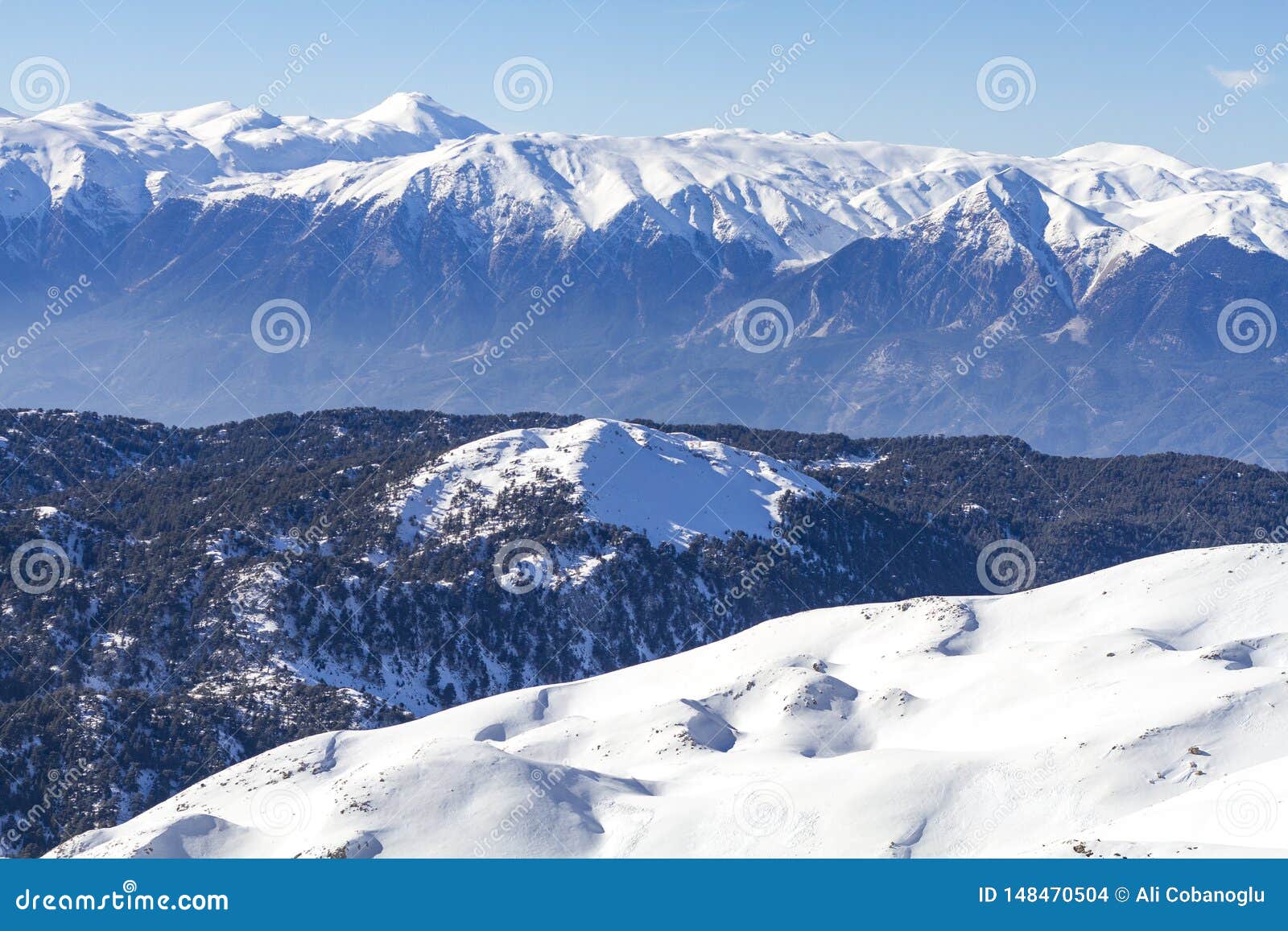 Snowy Mountains in the Turkey Stock Photo - Image of mont, landscape ...