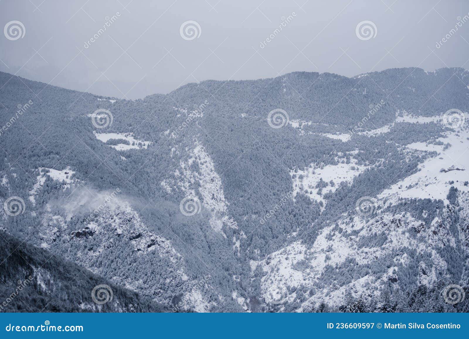 Snowy Mountains in Winter in the Pyrenees Stock Image - Image of snowy ...