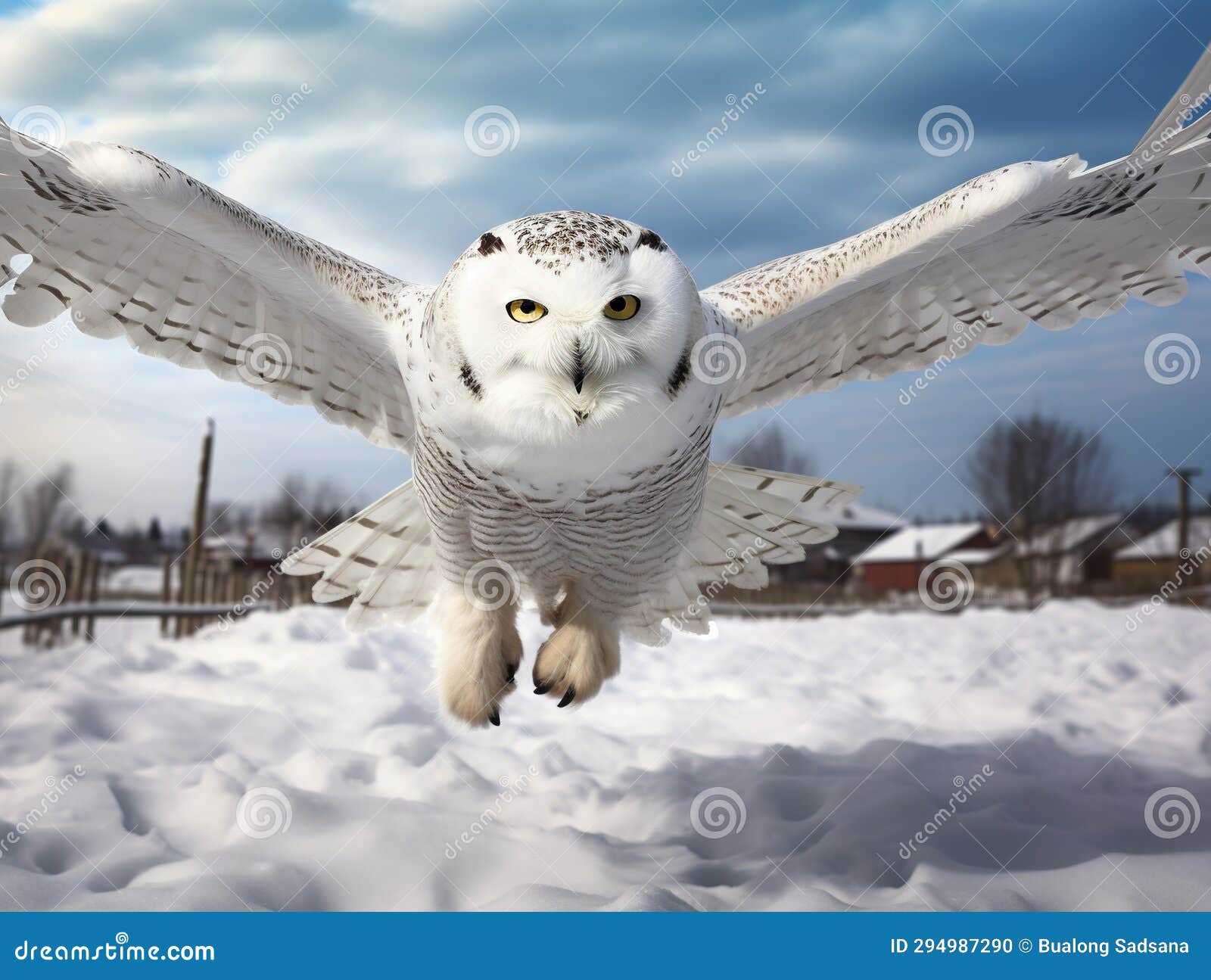 Snowy Owl stock illustration. Illustration of wildlife - 294987290