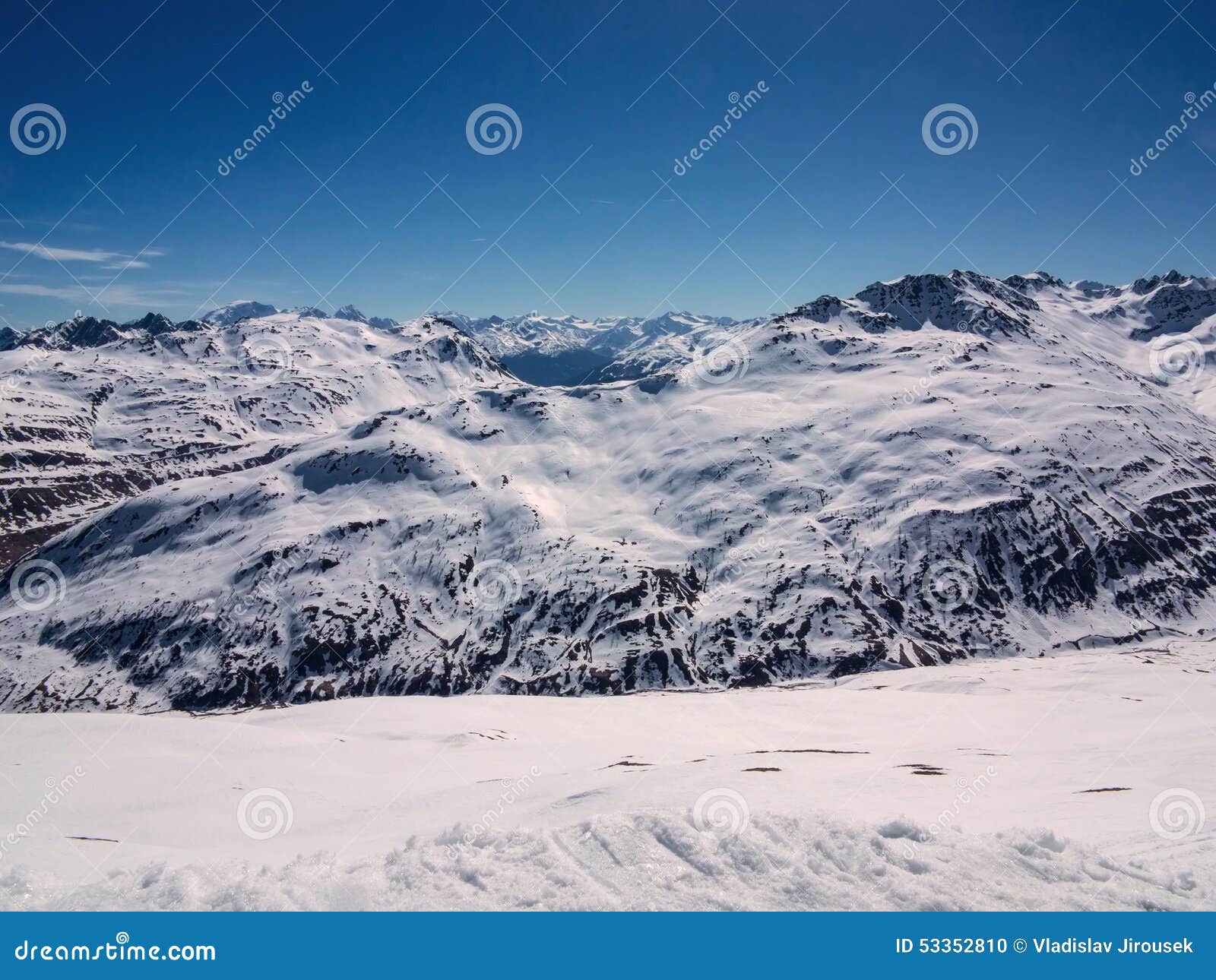 Snowy Panorama of the Italian Alps Stock Photo - Image of view, alpine ...