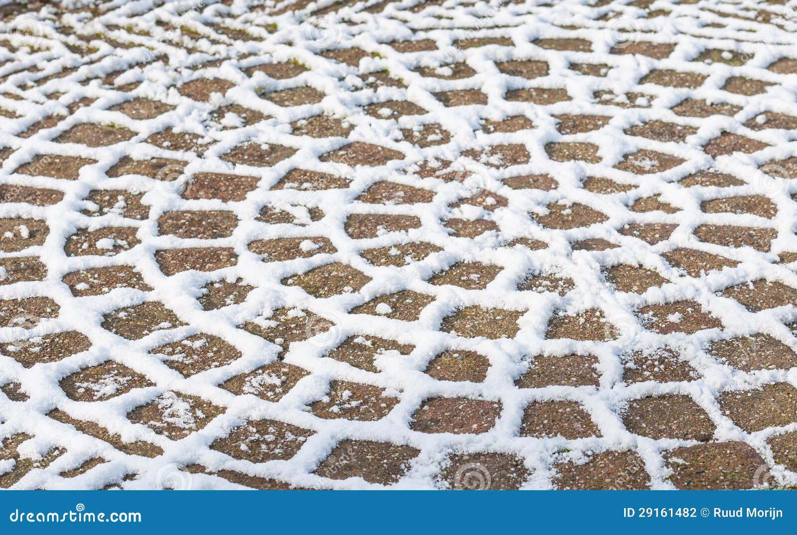 Snowy Pattern on the Terrace Tiles Stock Photo - Image of abstract ...